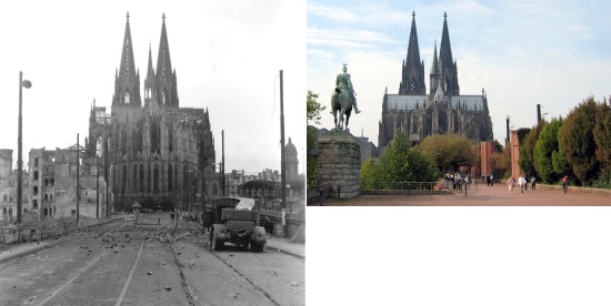 Cologne Cathedral Wwii This Striking Image Juxtaposes Two Photographs