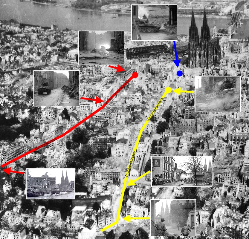 Dierk's page Special - Cologne at war, tank duel at the cathedral (2)